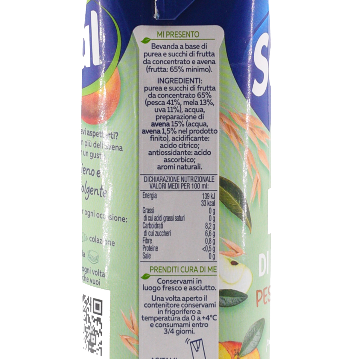 Santal Ricco di Natura Bevanda Pesca & Avena 1l | Paladini Otello ...