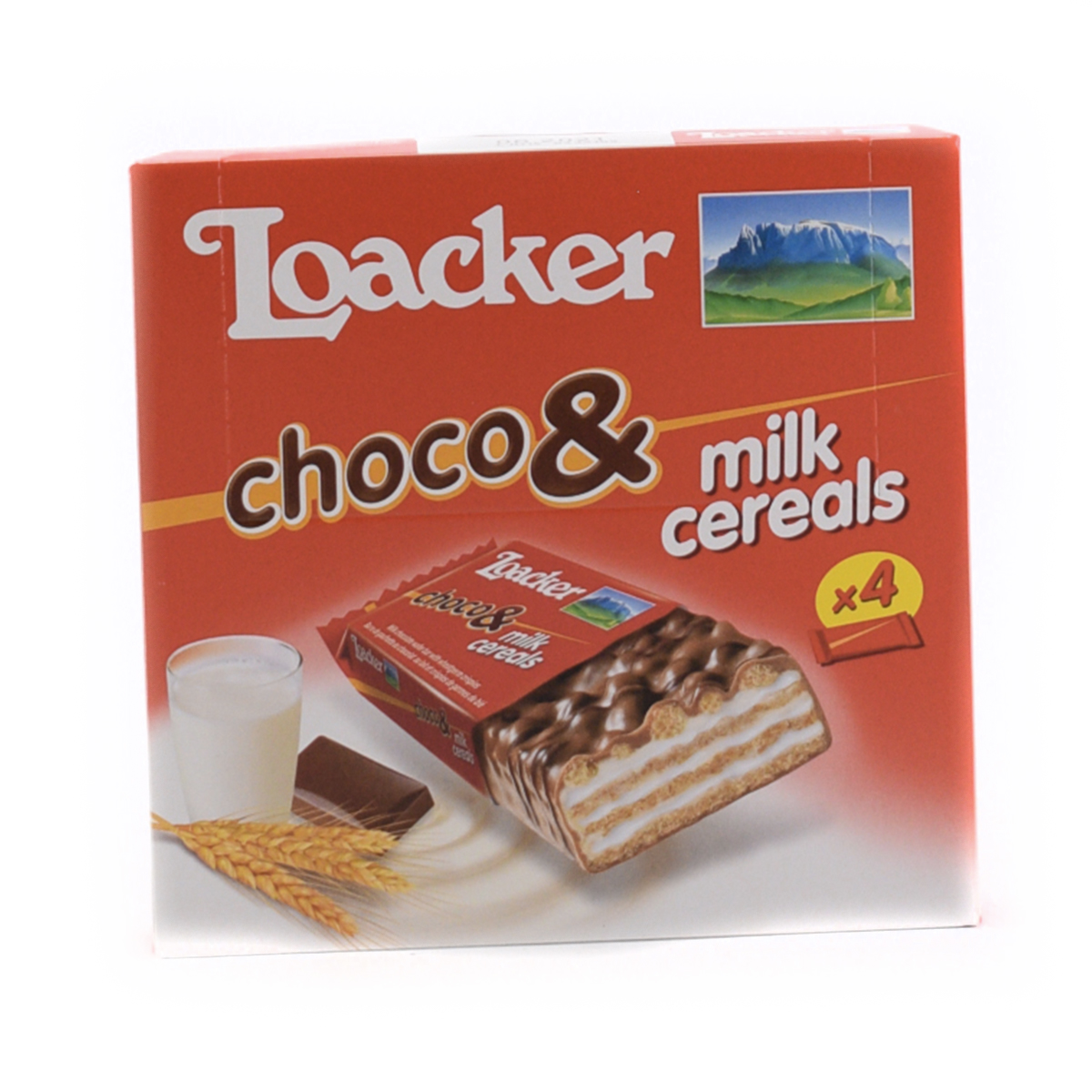 Loacker Barrette Choco & Milk Cereals 4x25g | Paladini Otello Supermercati