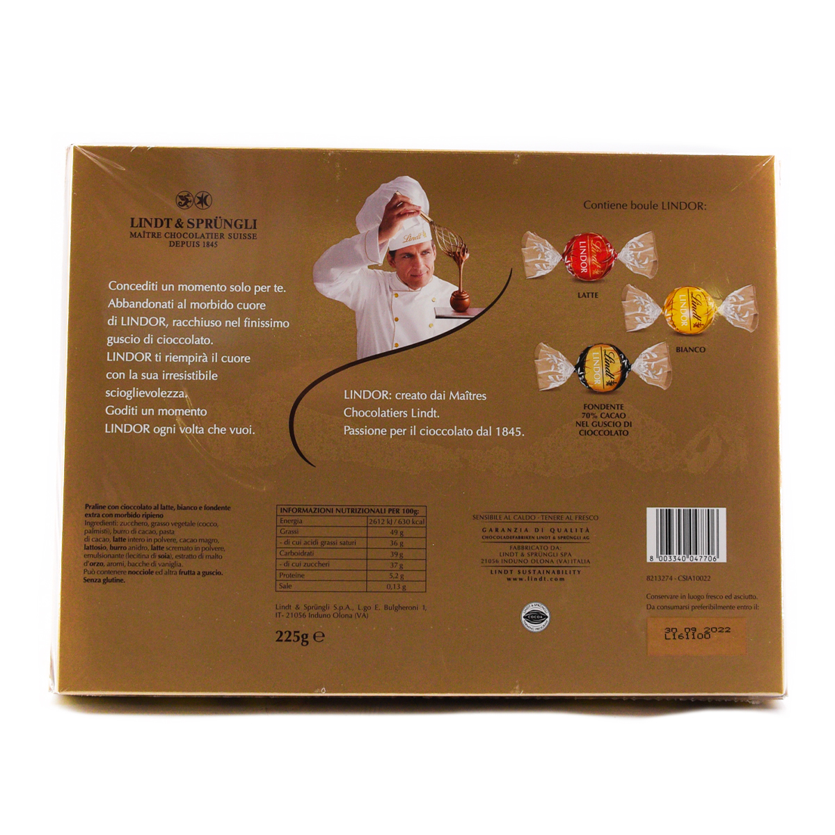 Lindt Lindor, Praline Assortite con Morbido Ripieno 225g | Paladini ...