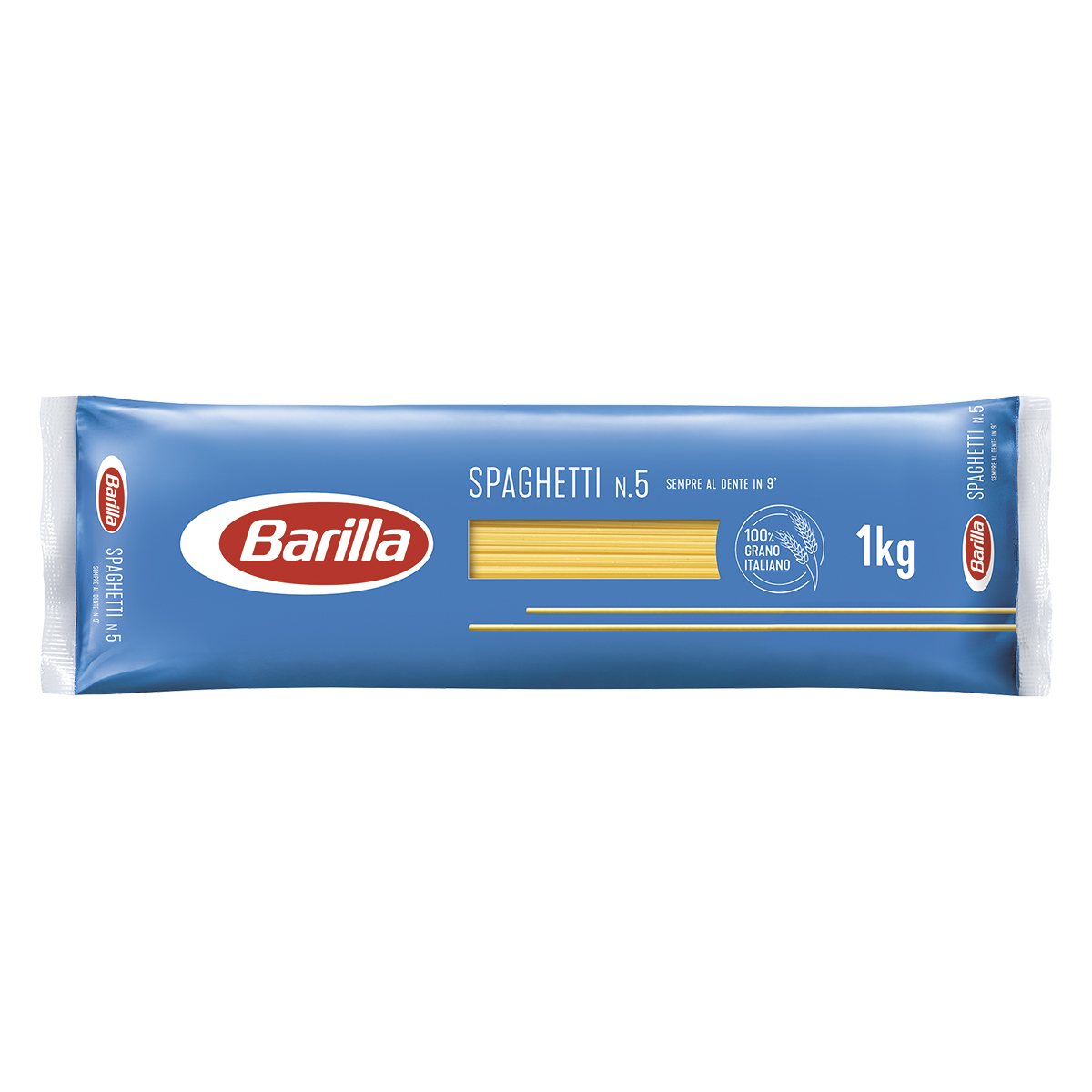 Barilla Spaghetti N 5 (cellophane), Pasta di Semola di Grano Duro 1Kg ...