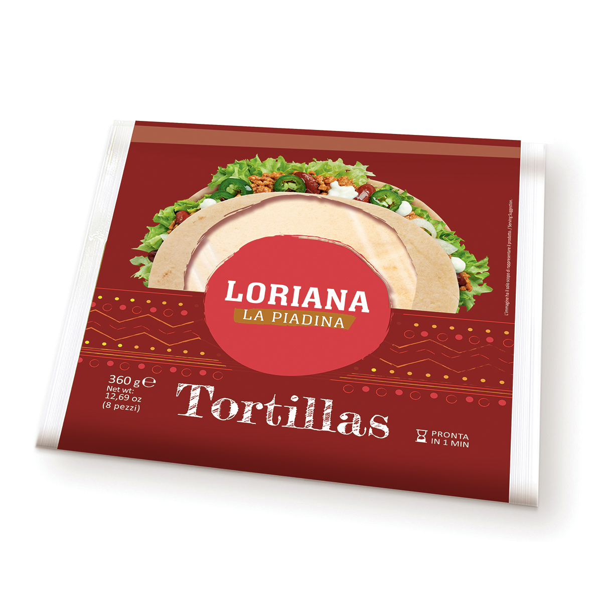 Loriana La Piadina, Tortillas 8 pezzi 360g | Paladini Otello Supermercati