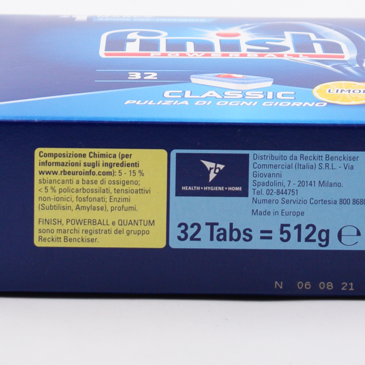 Finish Powerball Classico Limone 32 Tabs | Paladini Otello Supermercati