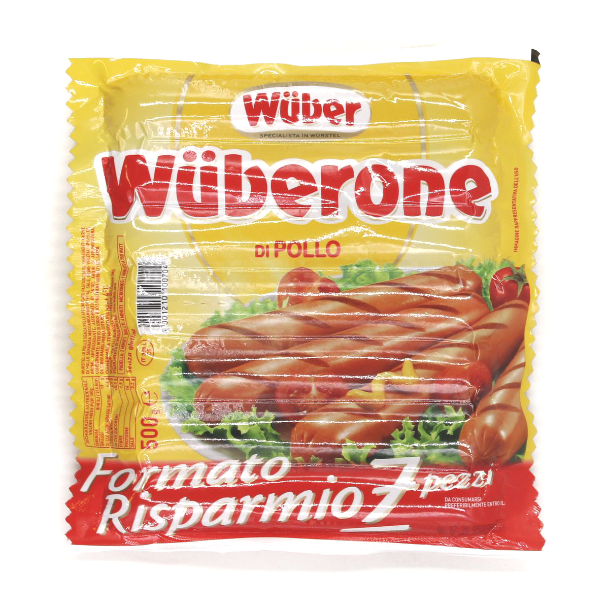 Wuber Wuberone, Wurstel di Pollo 7x75g | Paladini Otello Supermercati