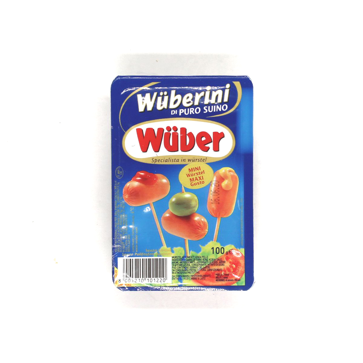 Wuber Wuberini, Wurstel di Puro Suino 100g | Paladini Otello Supermercati