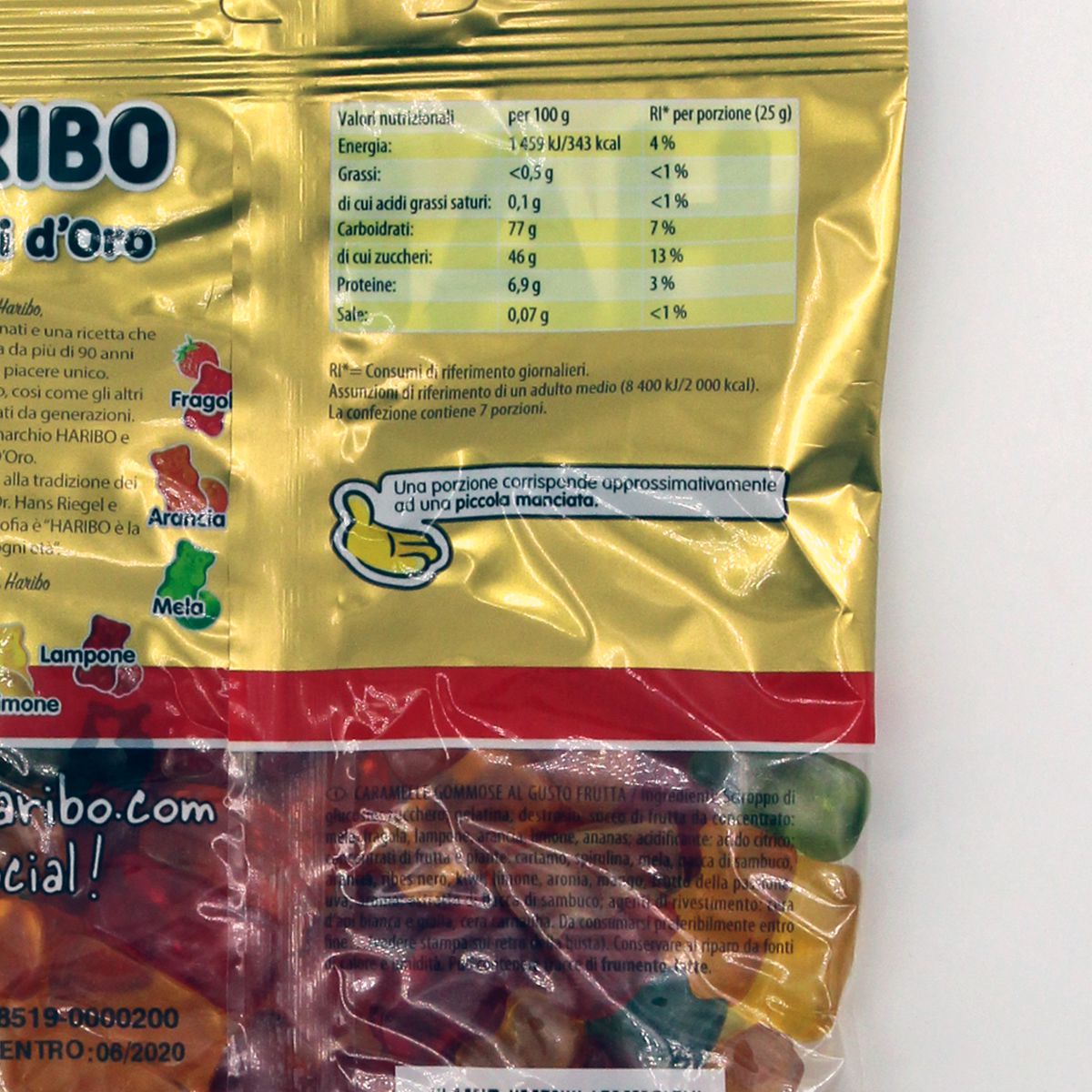 Haribo Orsetti d'Oro, Caramelle Gusto Frutta 175g | Paladini Otello ...
